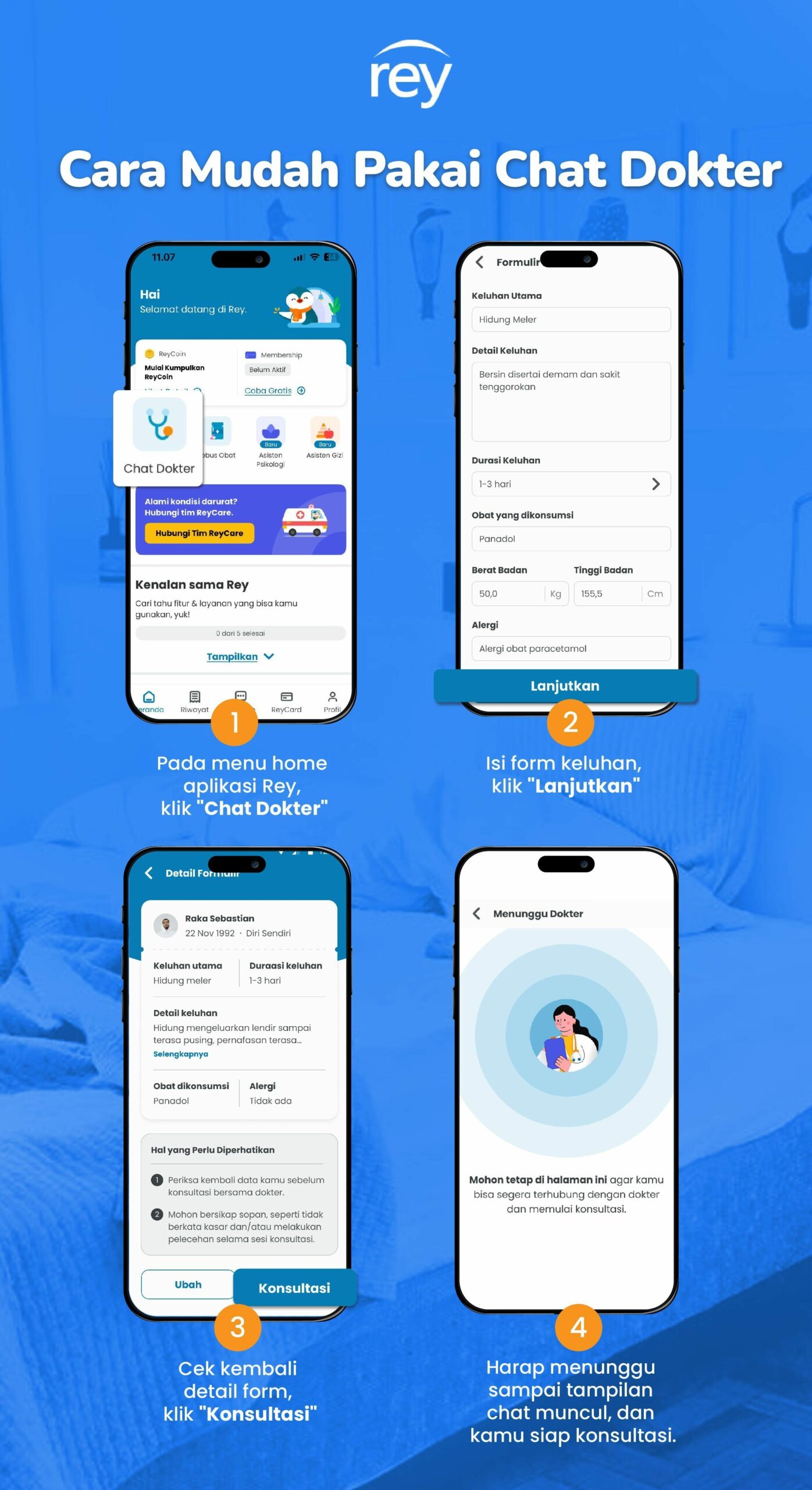 Chat Dokter di Rey: Konsultasi Kesehatan Lebih Mudah, Cepat, dan Fleksibel | Blog Rey